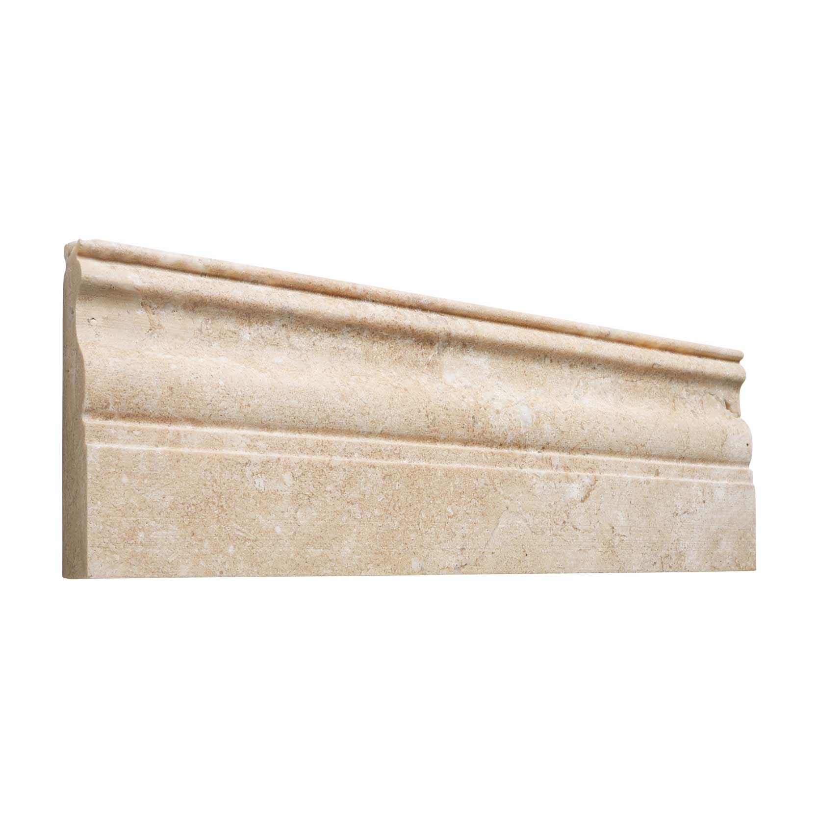 Durango Cream Travertine 4" X 12" Baseboard Trim Honed – Socaltiles