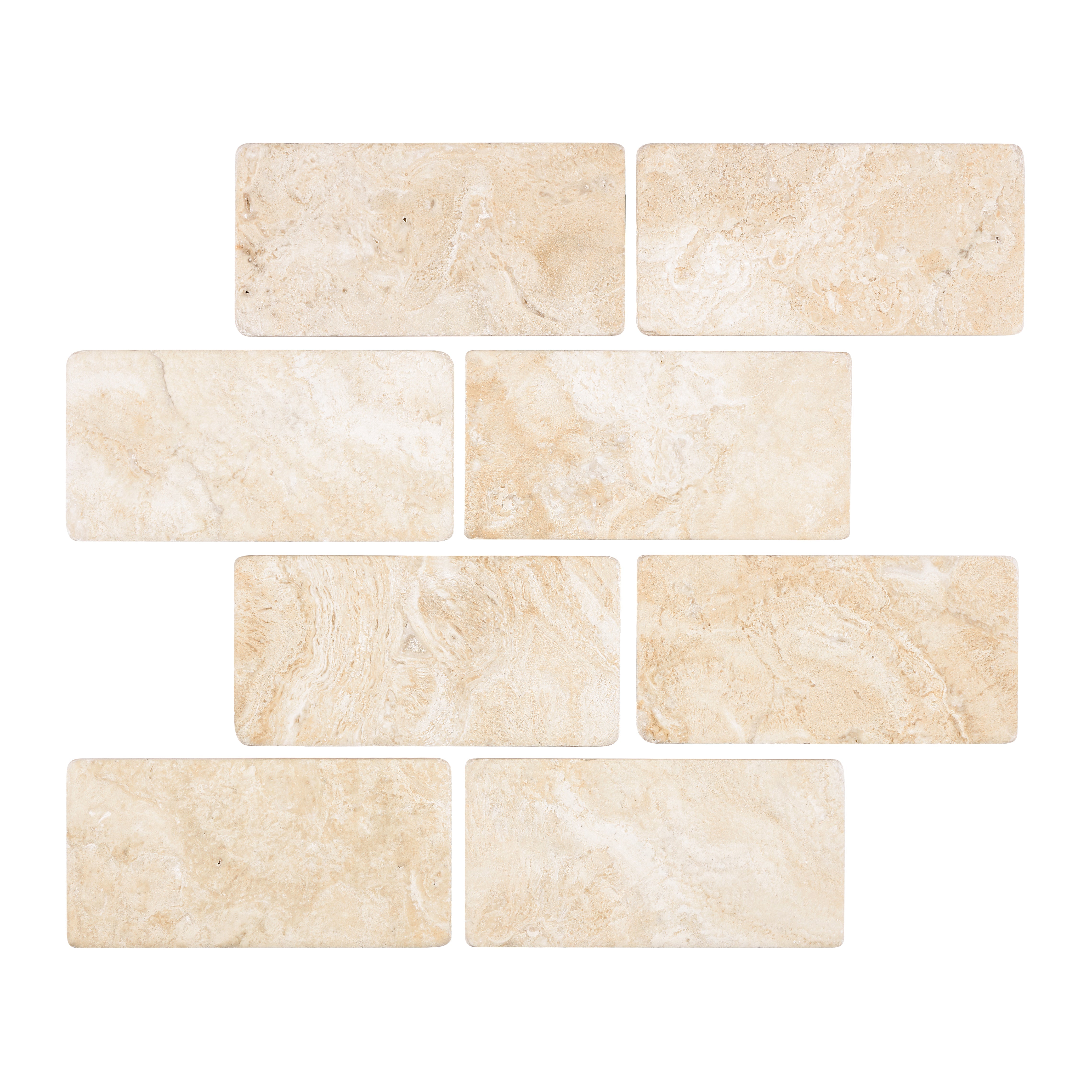 Durango Cream Travertine 3" X 6" Tile Tumbled – Socaltiles